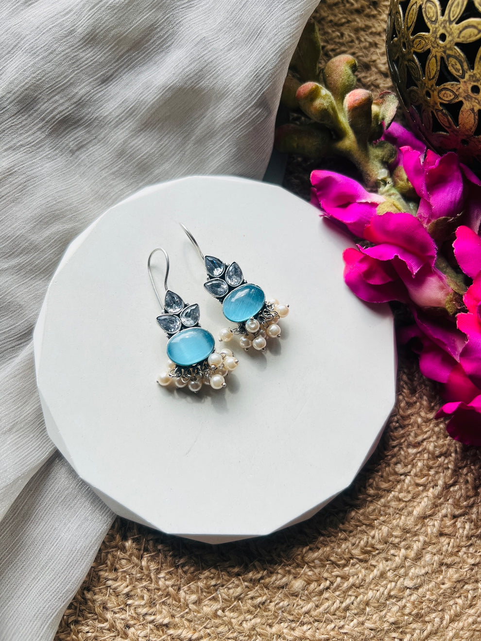 Lustrous Grace Hoops – TOUCHWOOD STORE